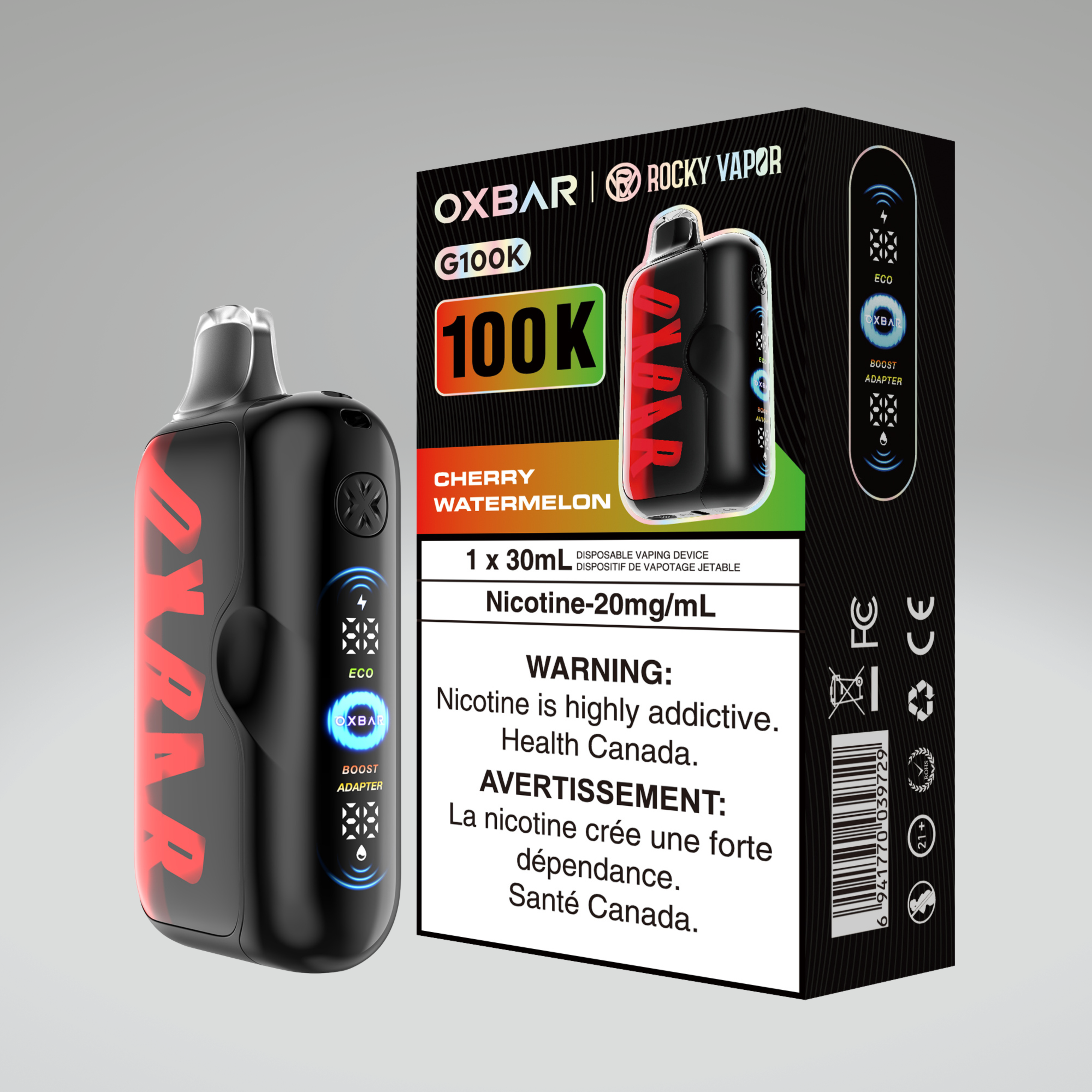 Rocky Vapor Oxbar G100K (4pc/Carton) [Federal] – Nimbus Distro