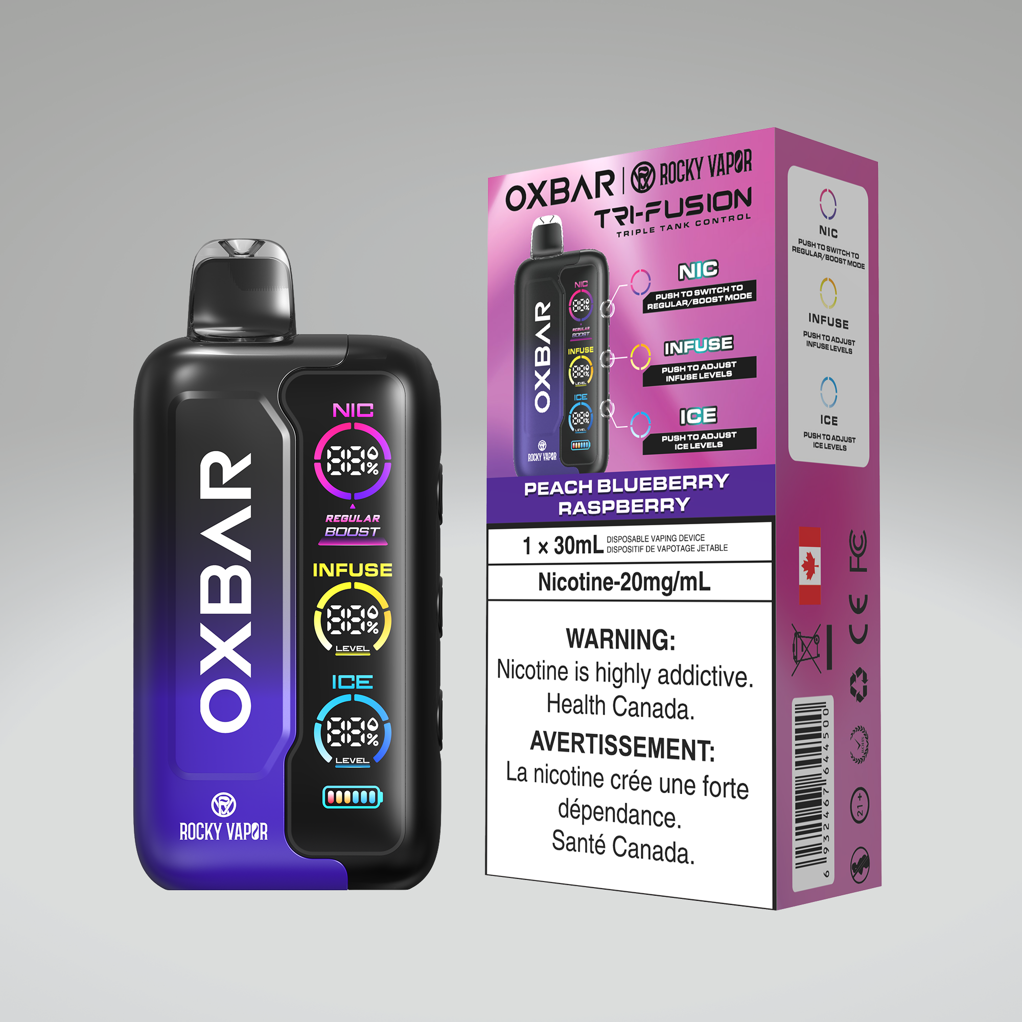 Rocky Vapor Oxbar Tri Fusion (5pc/Carton) [Federal] – Nimbus Distro