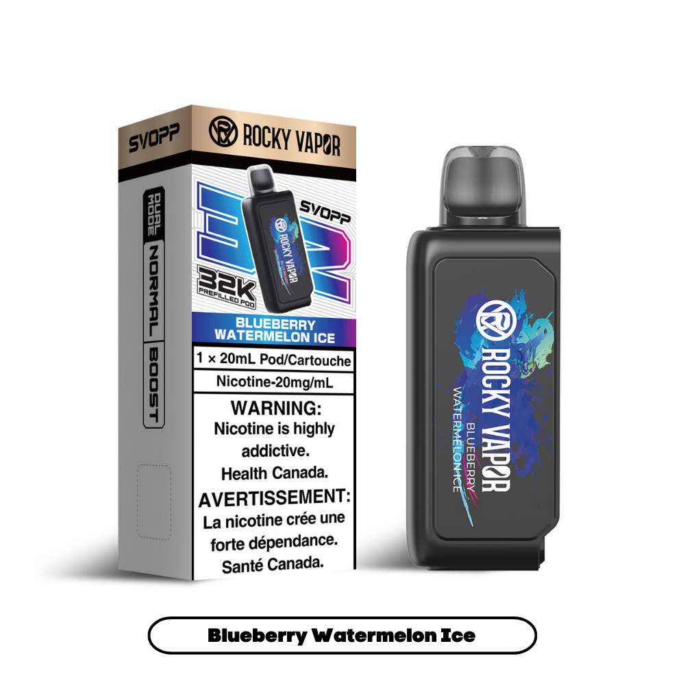 Rocky Vapor Svopp [Prefilled Pods] 32K - Blueberry Watermelon Ice (4pc ...