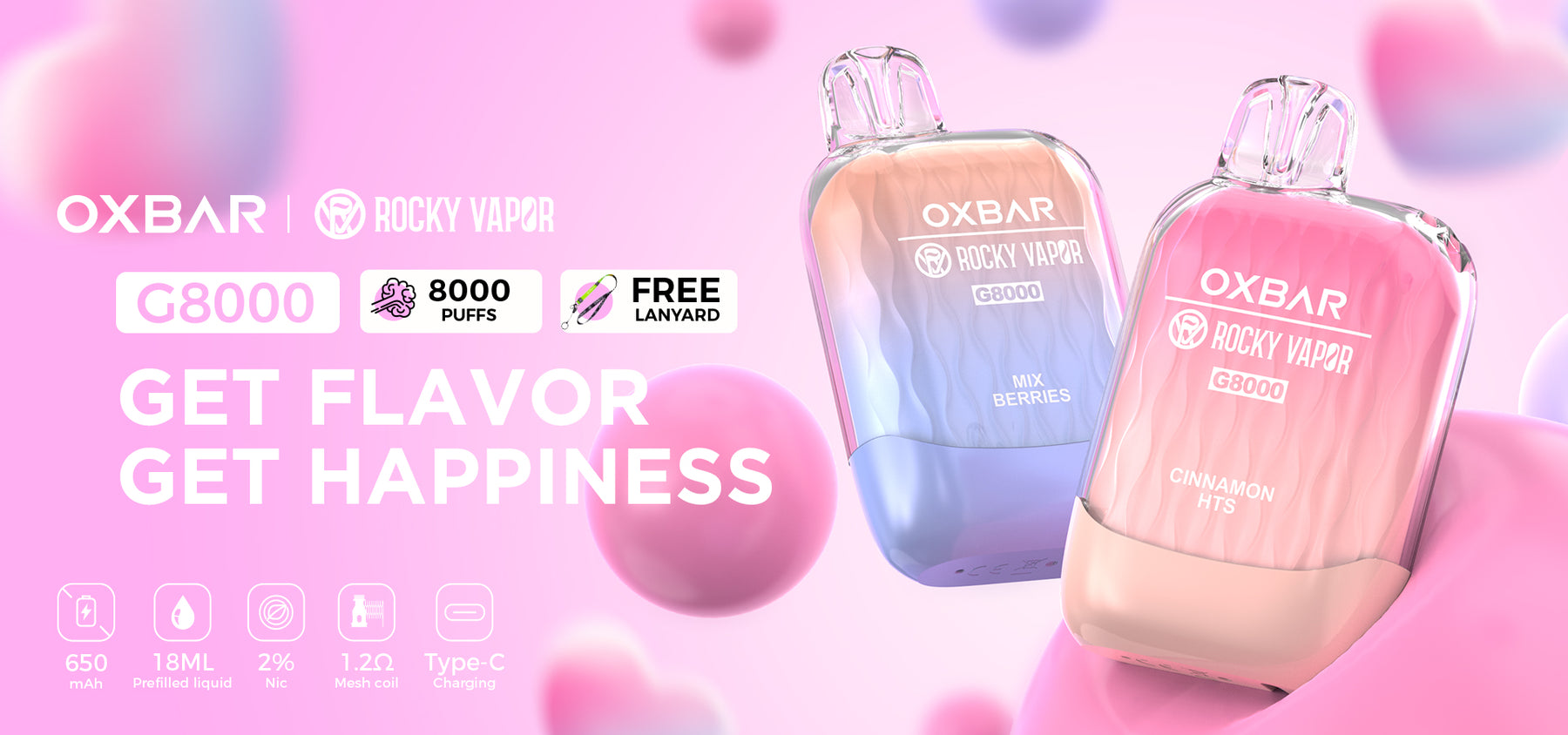 Buy Wholesale Rocky Vapor OXBAR G8000 Disposable Vape