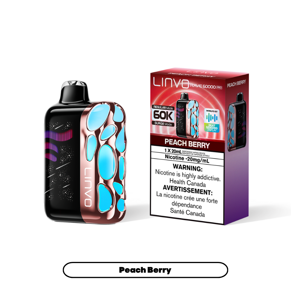 Linvo Rave 60000 Pro - Peach Berry (4pc/Carton) [Federal] – Nimbus Distro