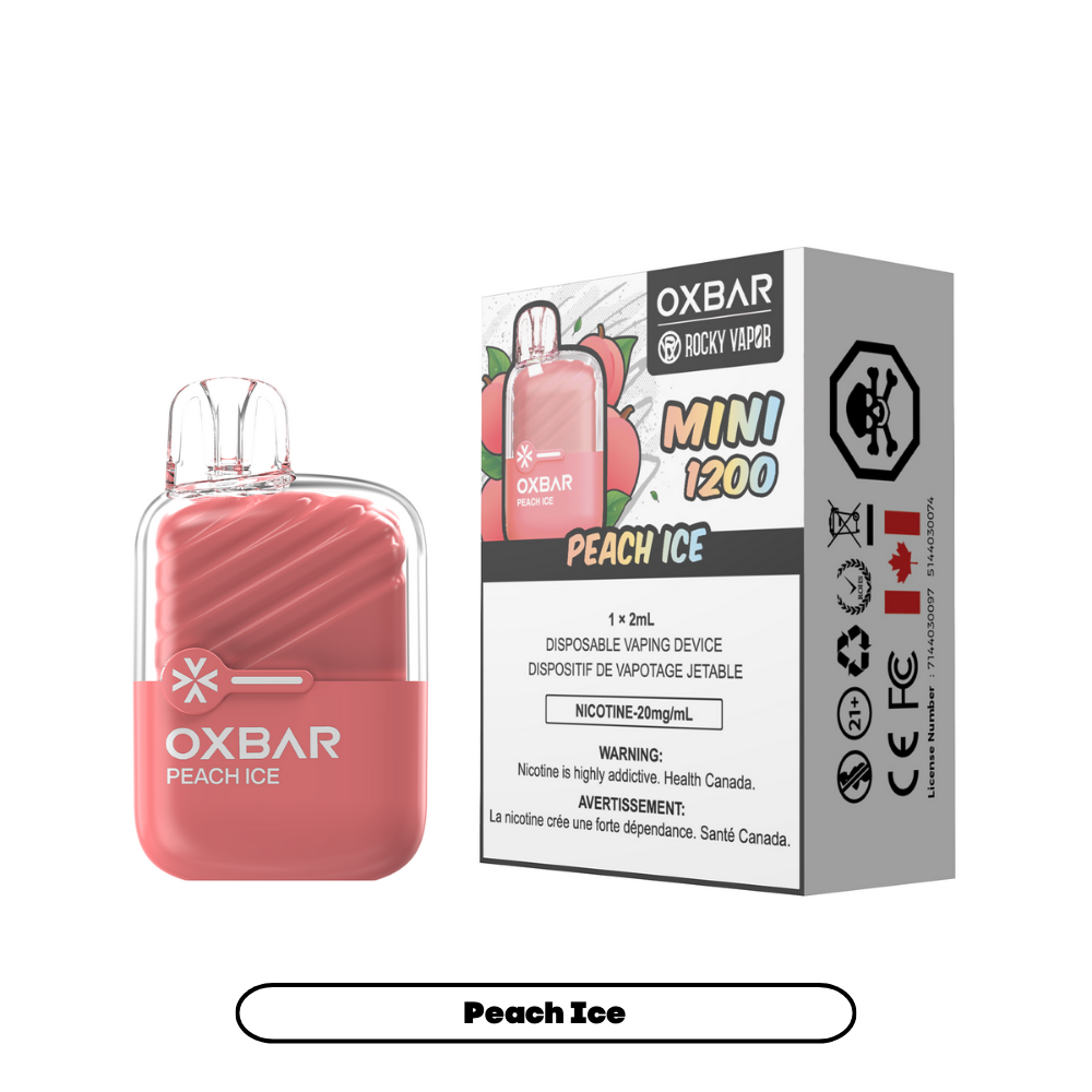 Rocky Vapor Oxbar Mini 1200 - Peach Ice (5pc/Carton) [Federal] – Nimbus ...