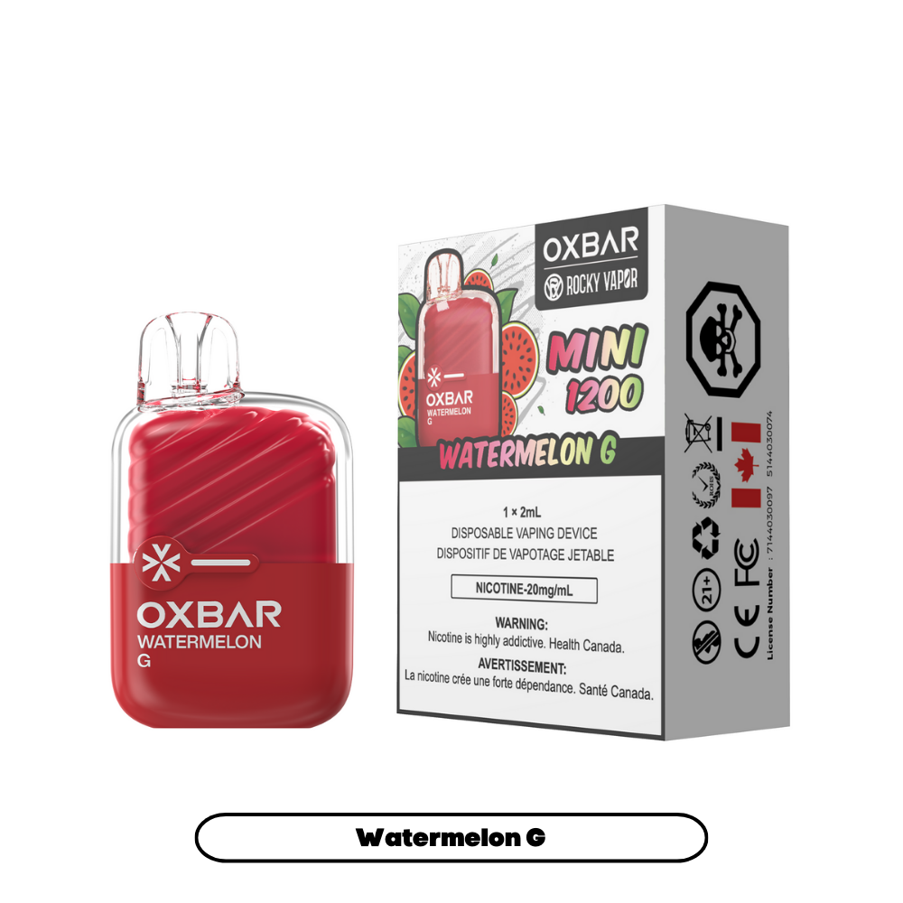 Rocky Vapor Oxbar Mini 1200 - Watermelon G (5pc/Carton) [Alberta ...